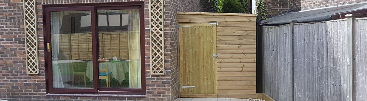 A covered storage area proves to be a good idea... - ALDA Landscapes