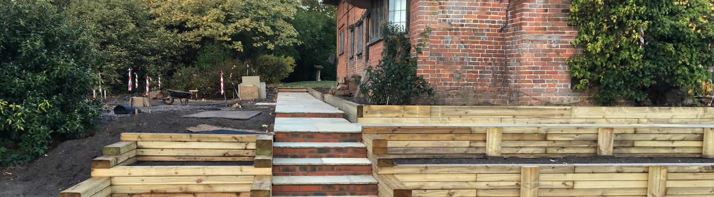 From sloping bank to attractive softwood sleeper terraces... - ALDA ...